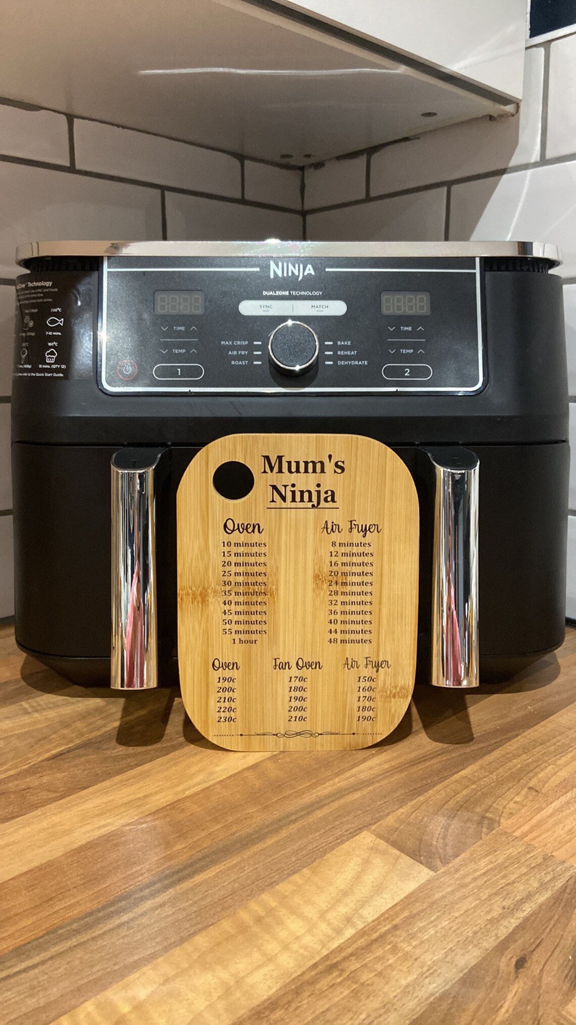Air Fryer Ninja Conversion Chart/ Board. Small 20x15cm - Etsy UK
