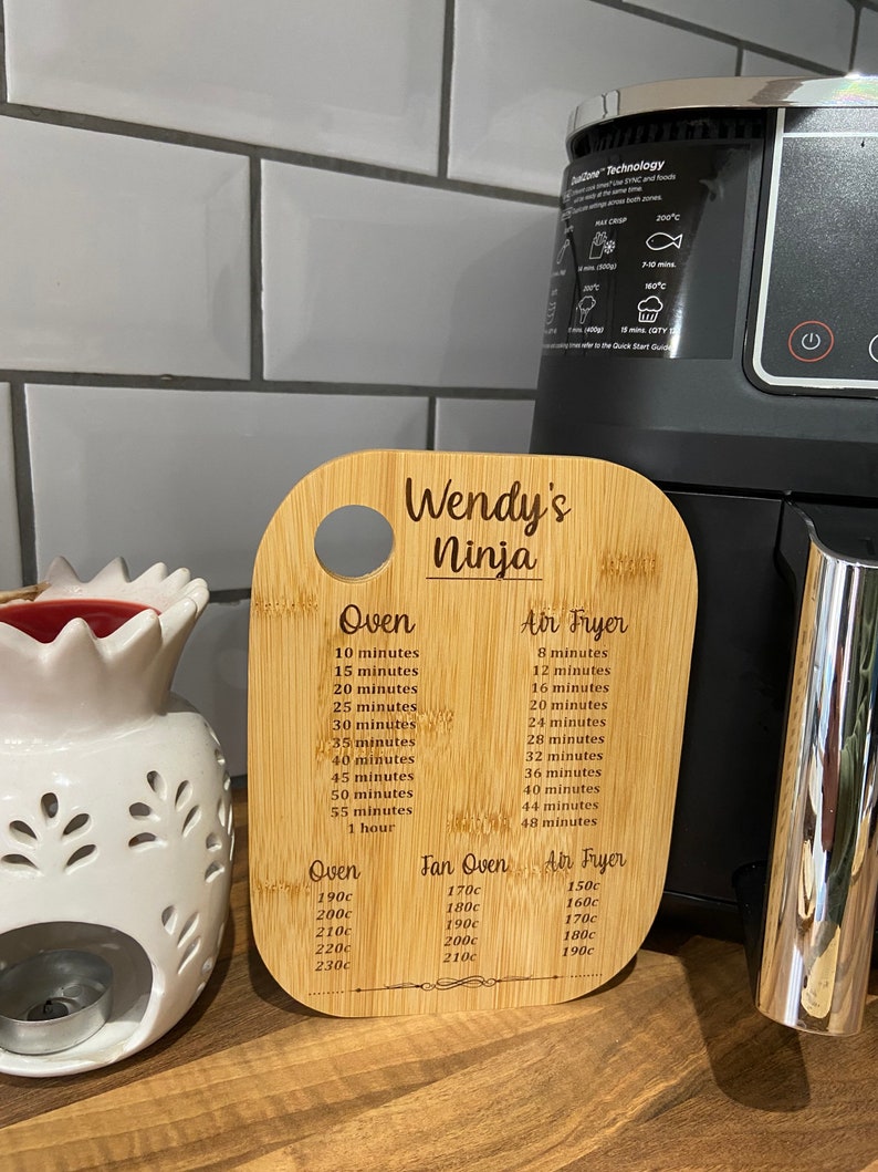Air Fryer Ninja Conversion Chart/ Board. Small 20x15cm Personalised to ...