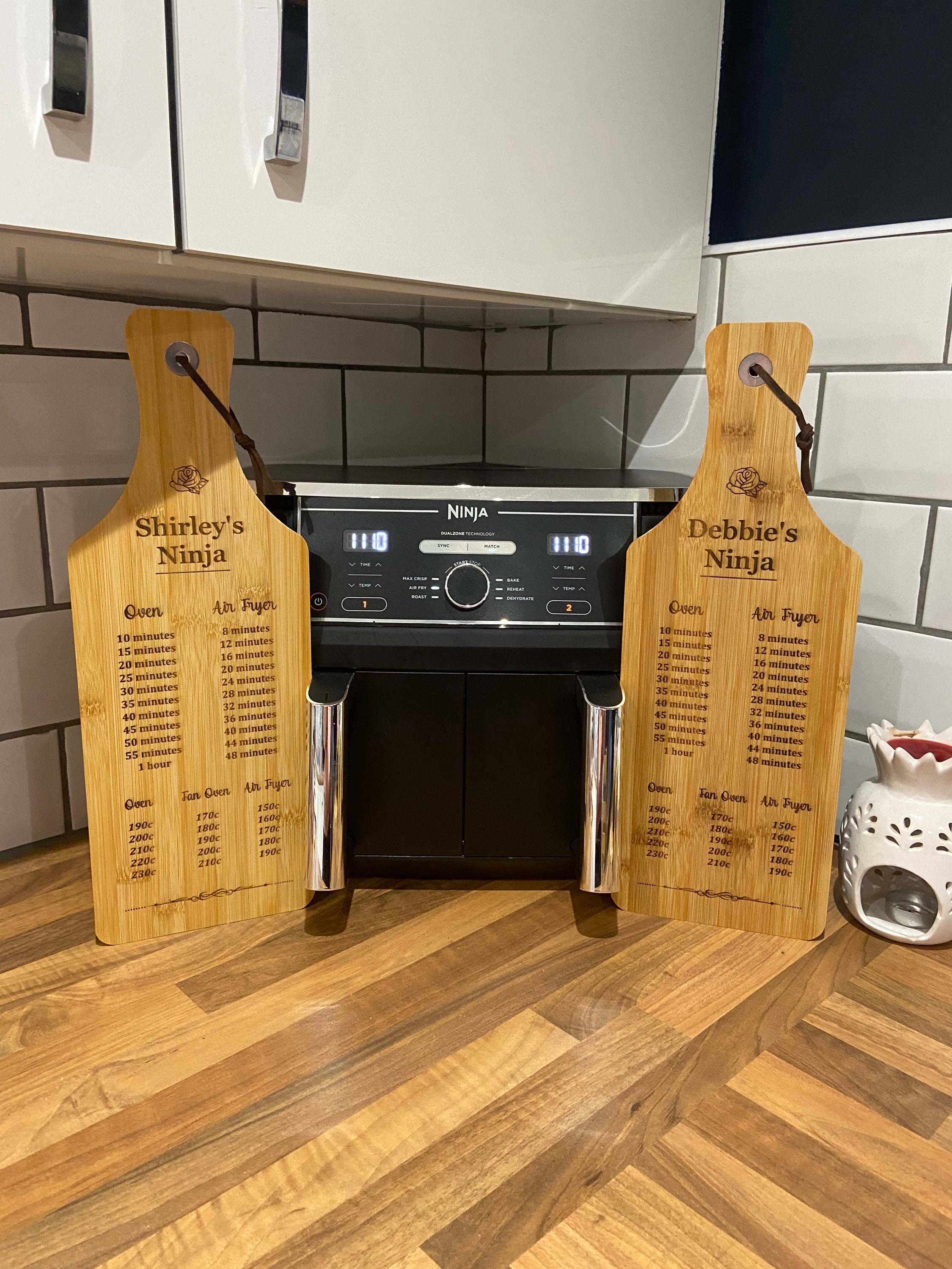 Air Fryer Ninja Conversion Chart. Tall Board 44cm. Personalised to Your ...