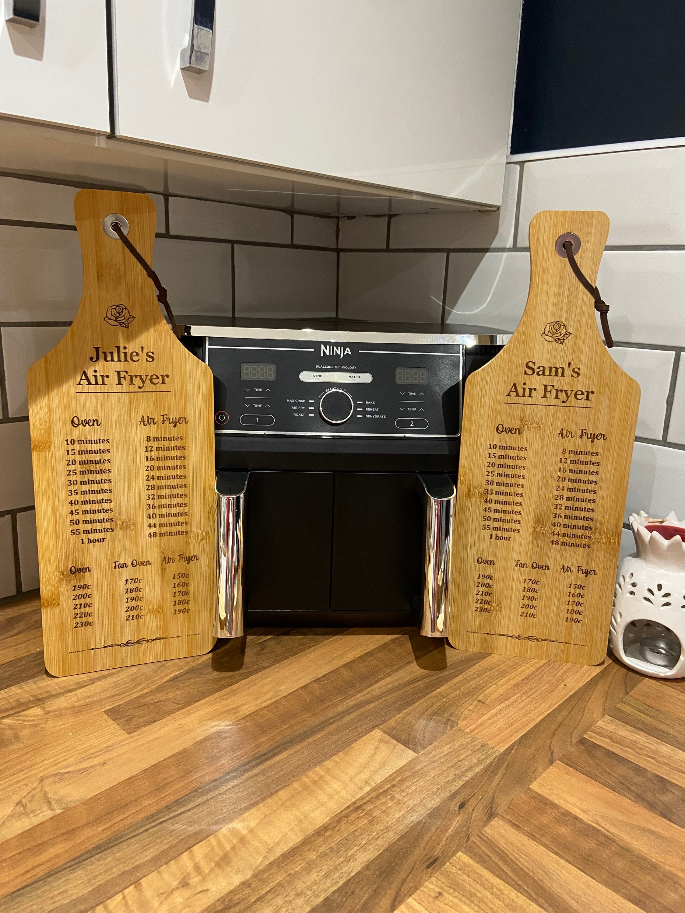 Air Fryer Ninja Conversion Chart. Tall Board 44cm. Personalised to Your ...
