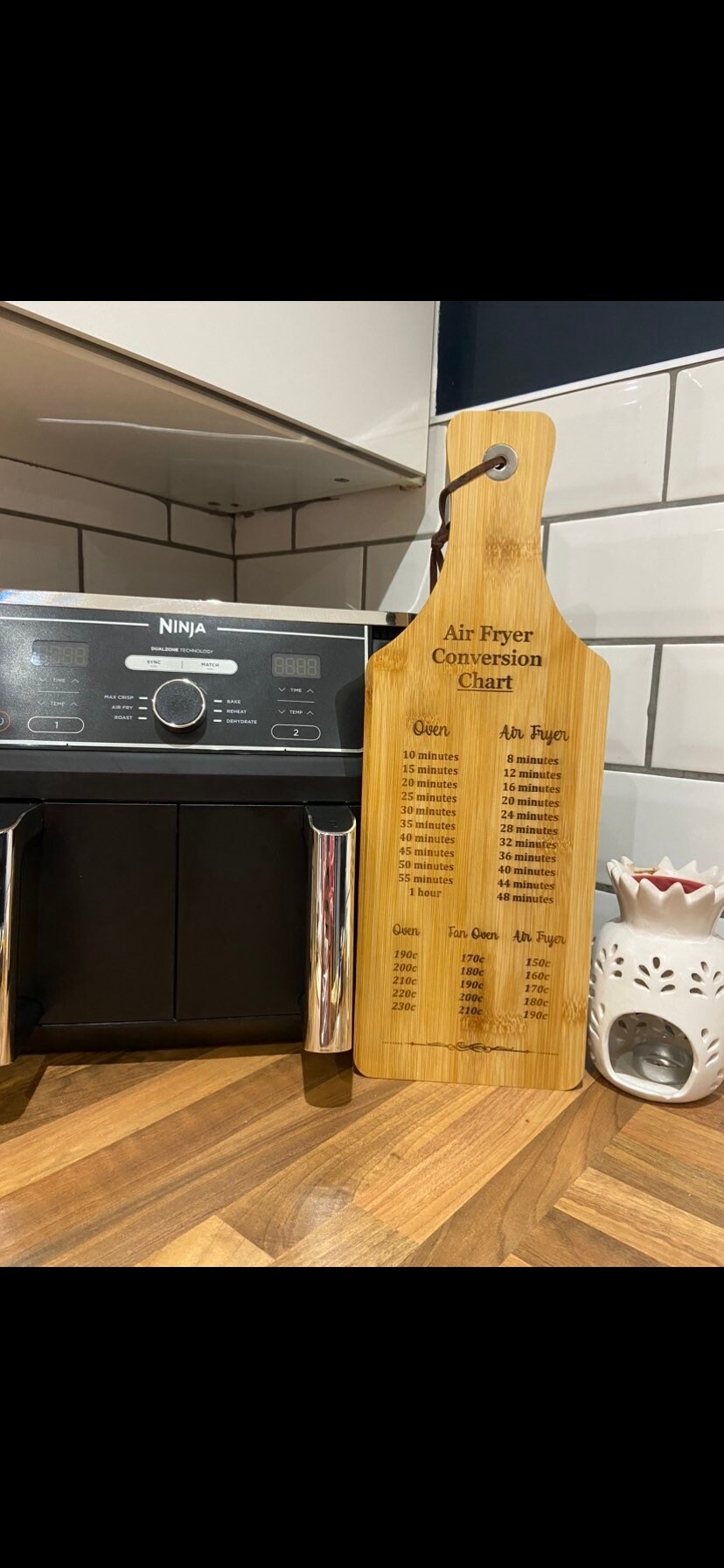 Air Fryer Ninja Conversion Chart. Tall Board 44cm. - Etsy UK