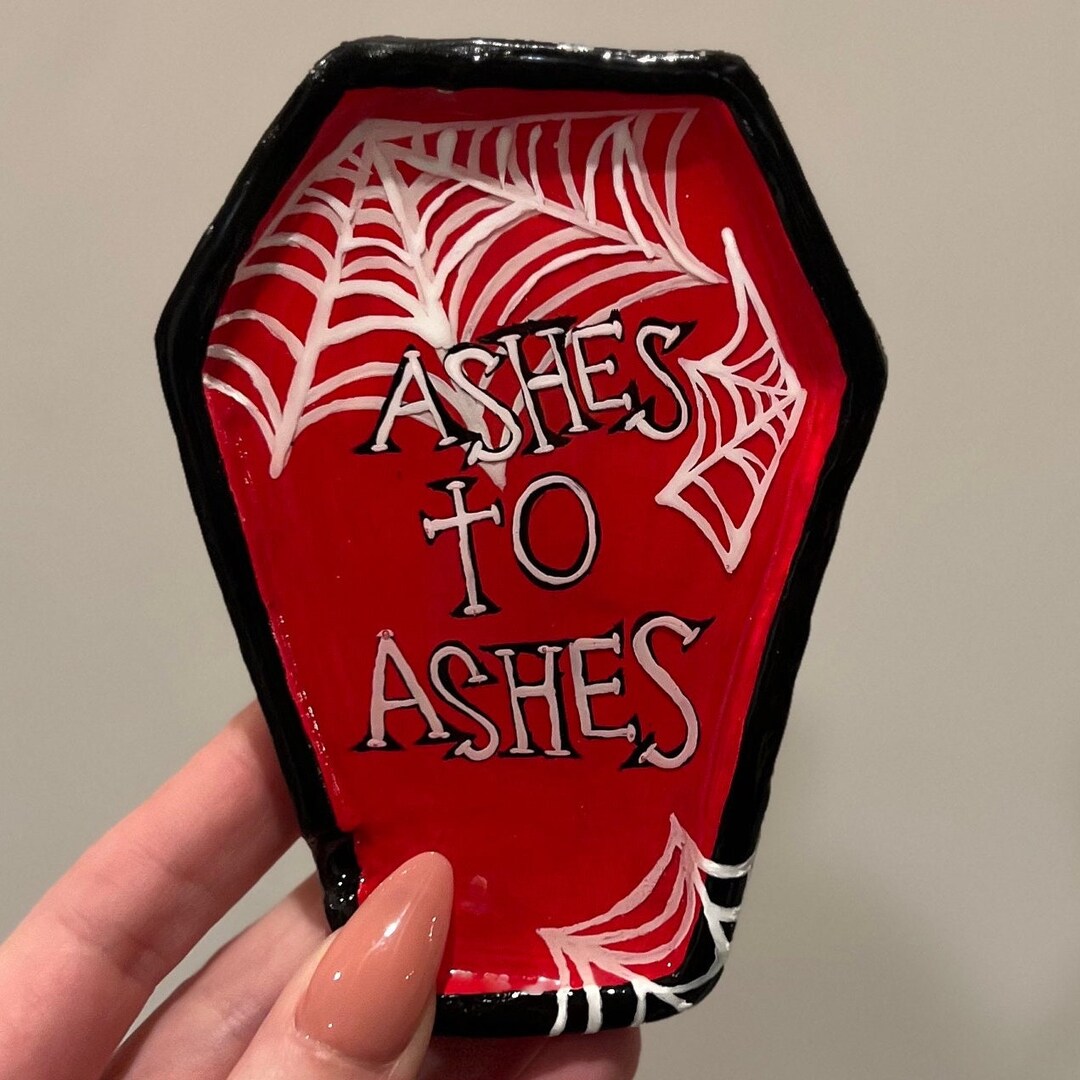 Handmade Clay Coffin Painted Spiderweb Goth Ashtray Trinket - Etsy