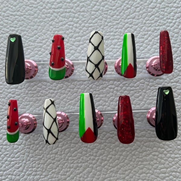 Handpainted Nails - Etsy