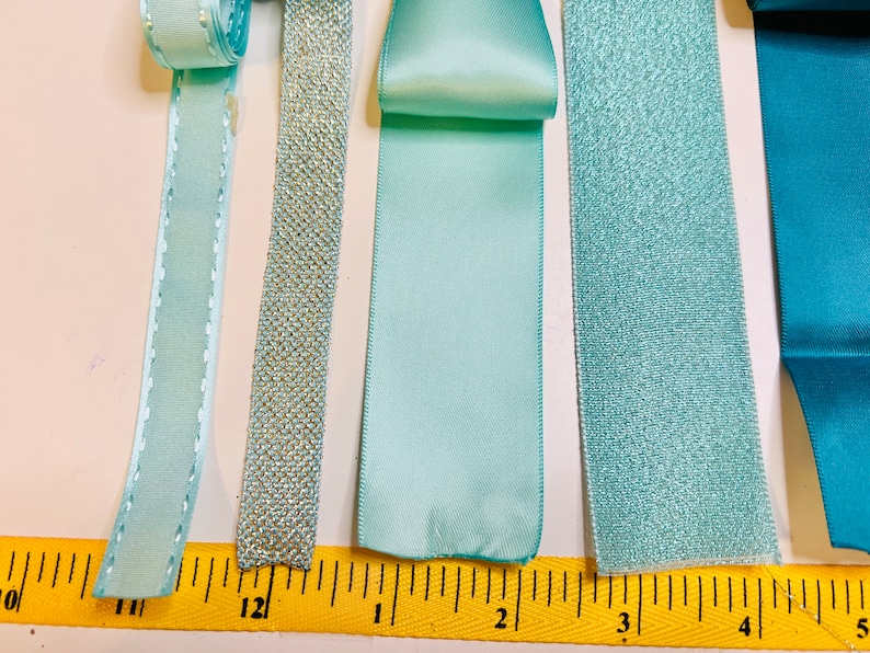Shades of Teal Ribbon, Premium Ribbon Bundles, Wreath Ribbon Kits ...