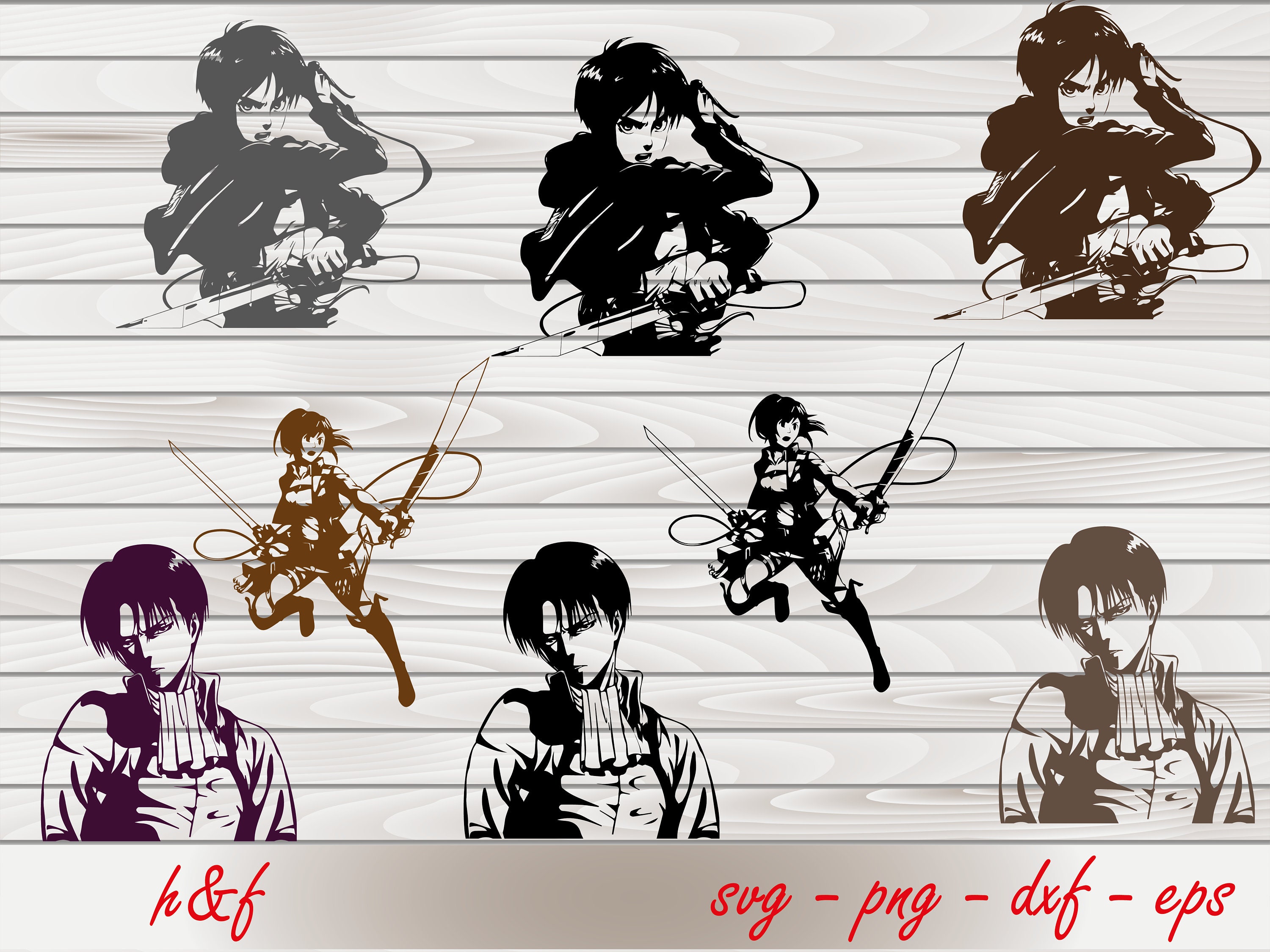 Eren Jaeger Svg Attack on Titan Svg Silhouette Sasha Braus - Etsy Hong Kong