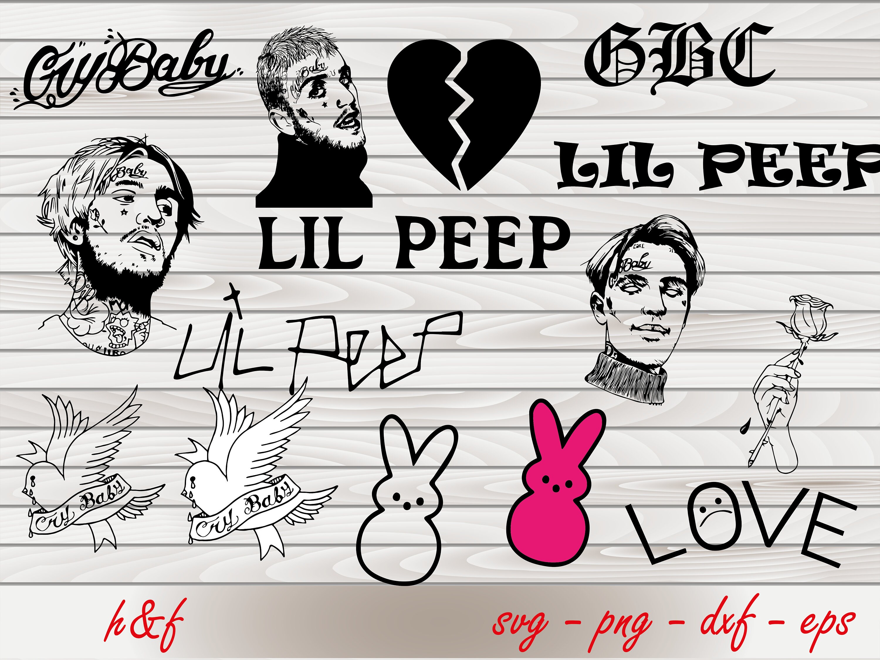 Lil Peep Svg Bundle Lil Peep Stickers Hell Boy GBC Svg Lil - Etsy