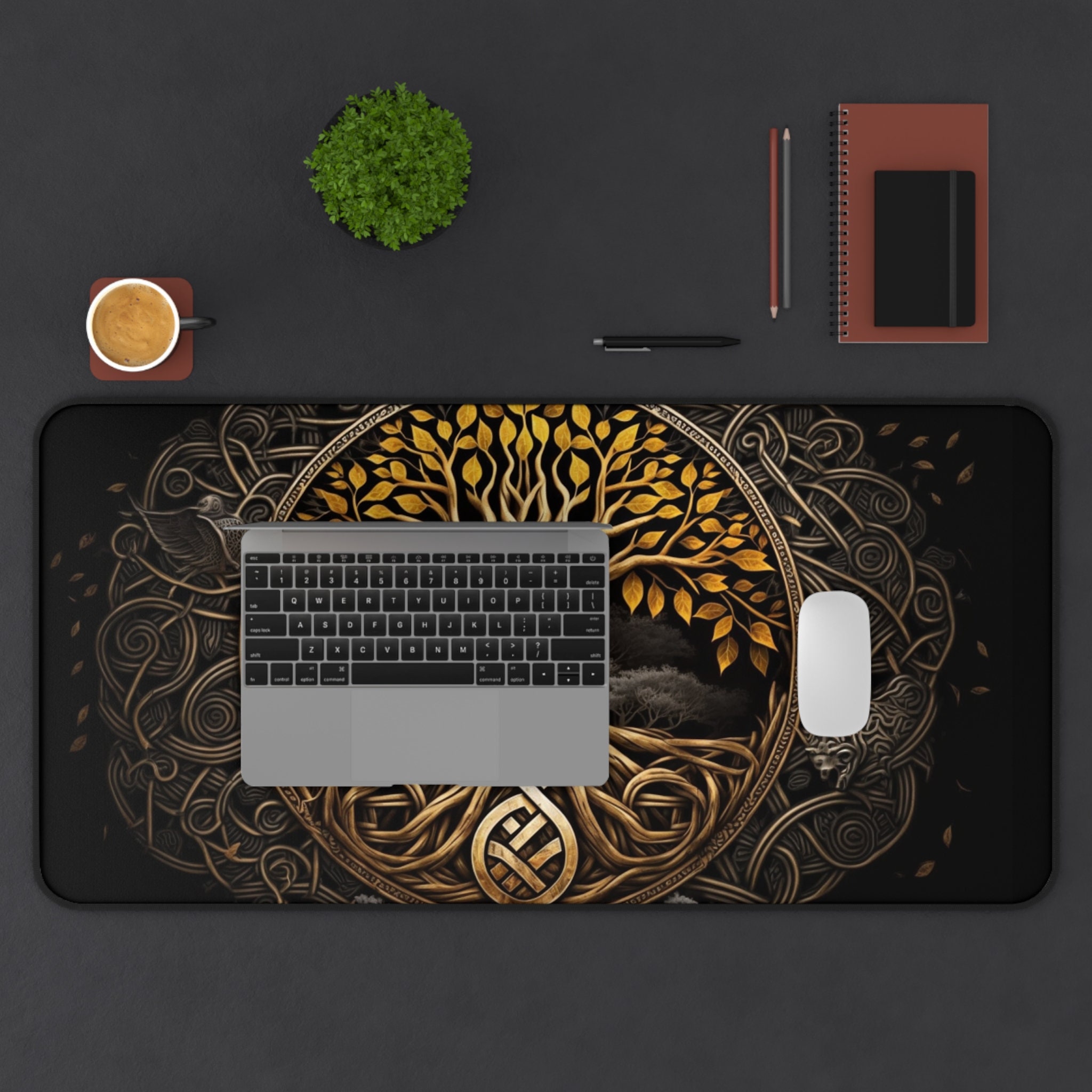 Yggdrassil Celtic Knot Norse Mythology Desk Mat - Etsy