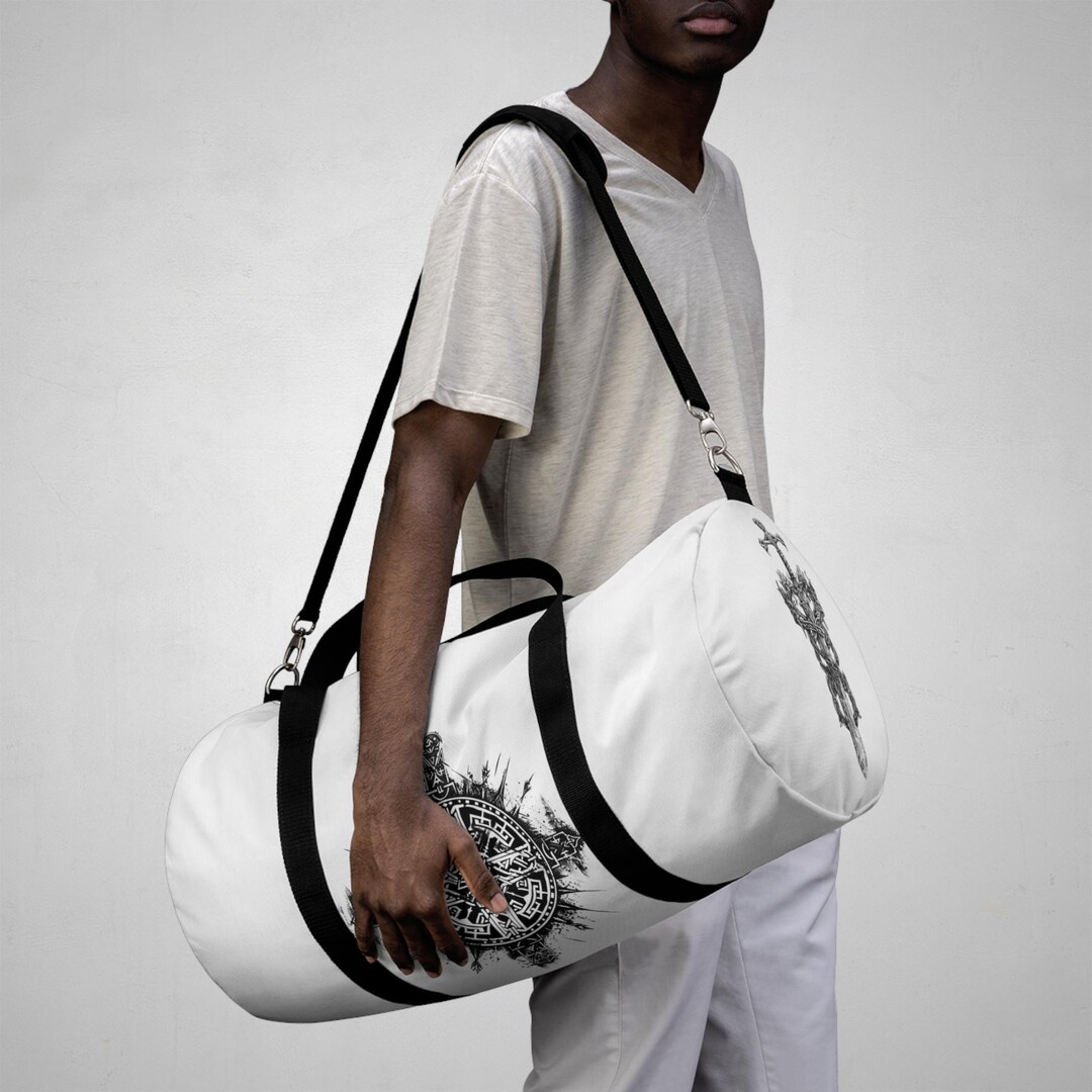 Viking Compass Gym Duffel Bag, Sword Design Athlete Warrior Gift ...