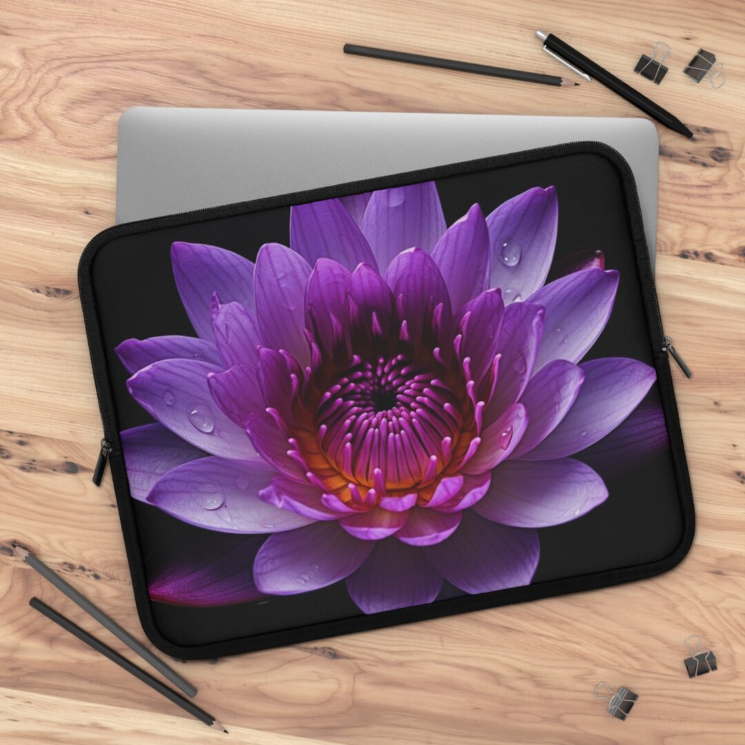 Purple Lotus Computer PC Laptop Sleeve Protection - Etsy