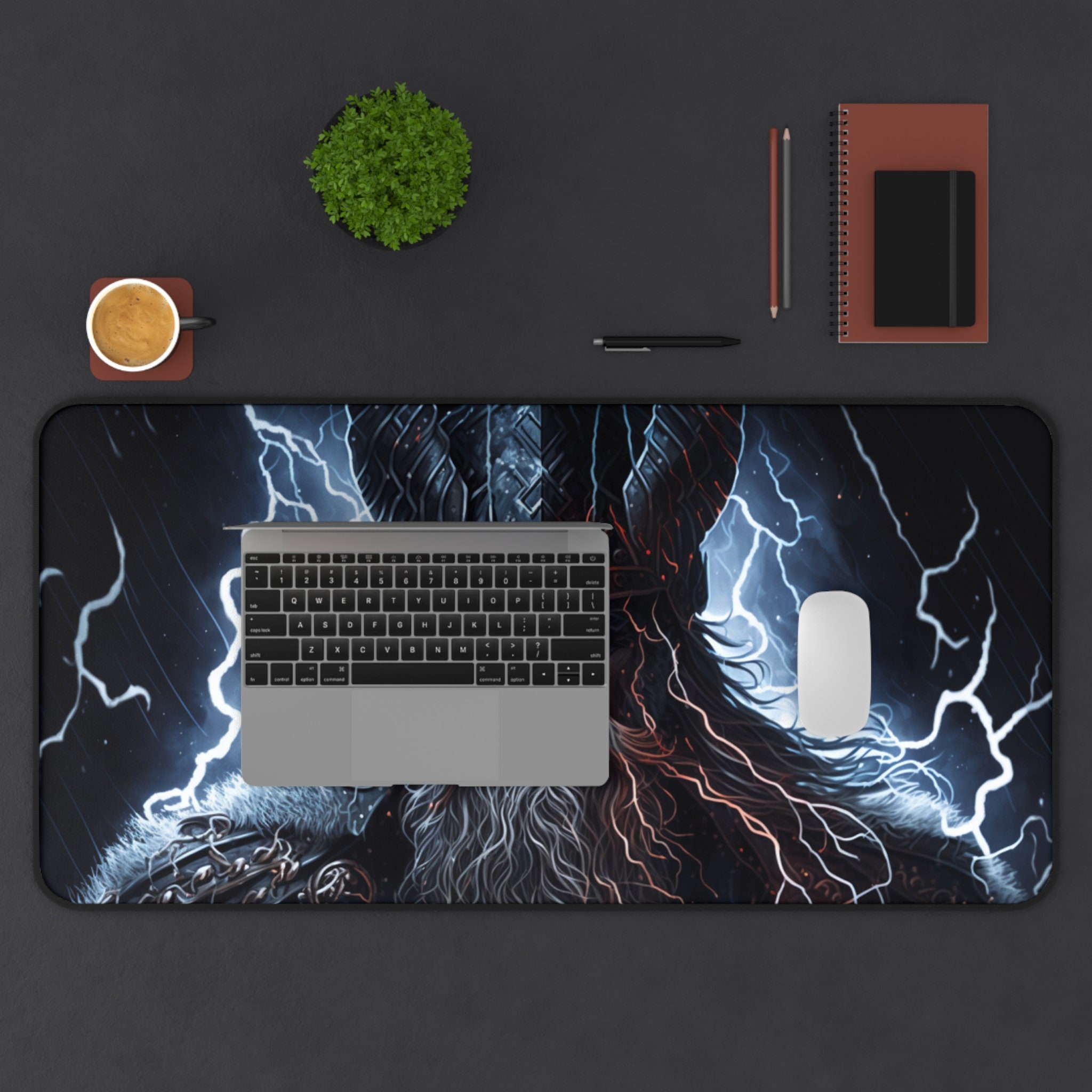 Odin Lightning Viking Mythology Deskmat Mouse Pad - Etsy