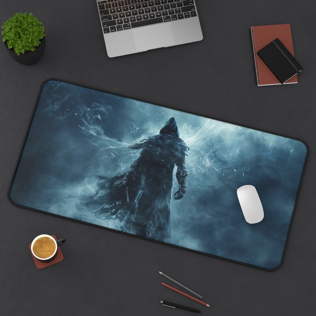 Dark Mage Wizard Necromancer Scenic Graphic Mousepad Gaming Gamer Desk ...