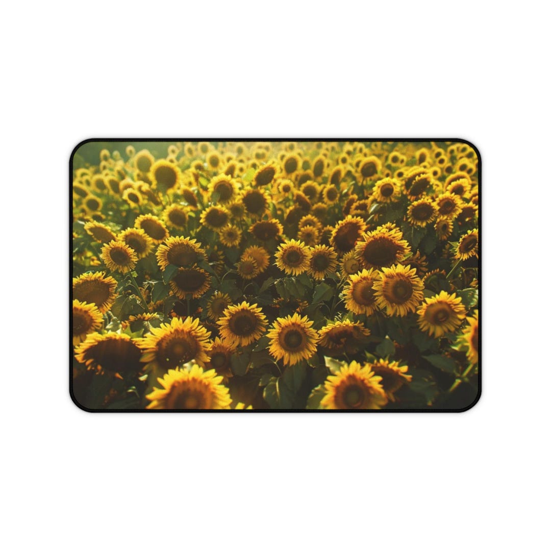 Sunflower Field Desk Mat, Sunflower Desk Pad, Floral Mouse Pad ...