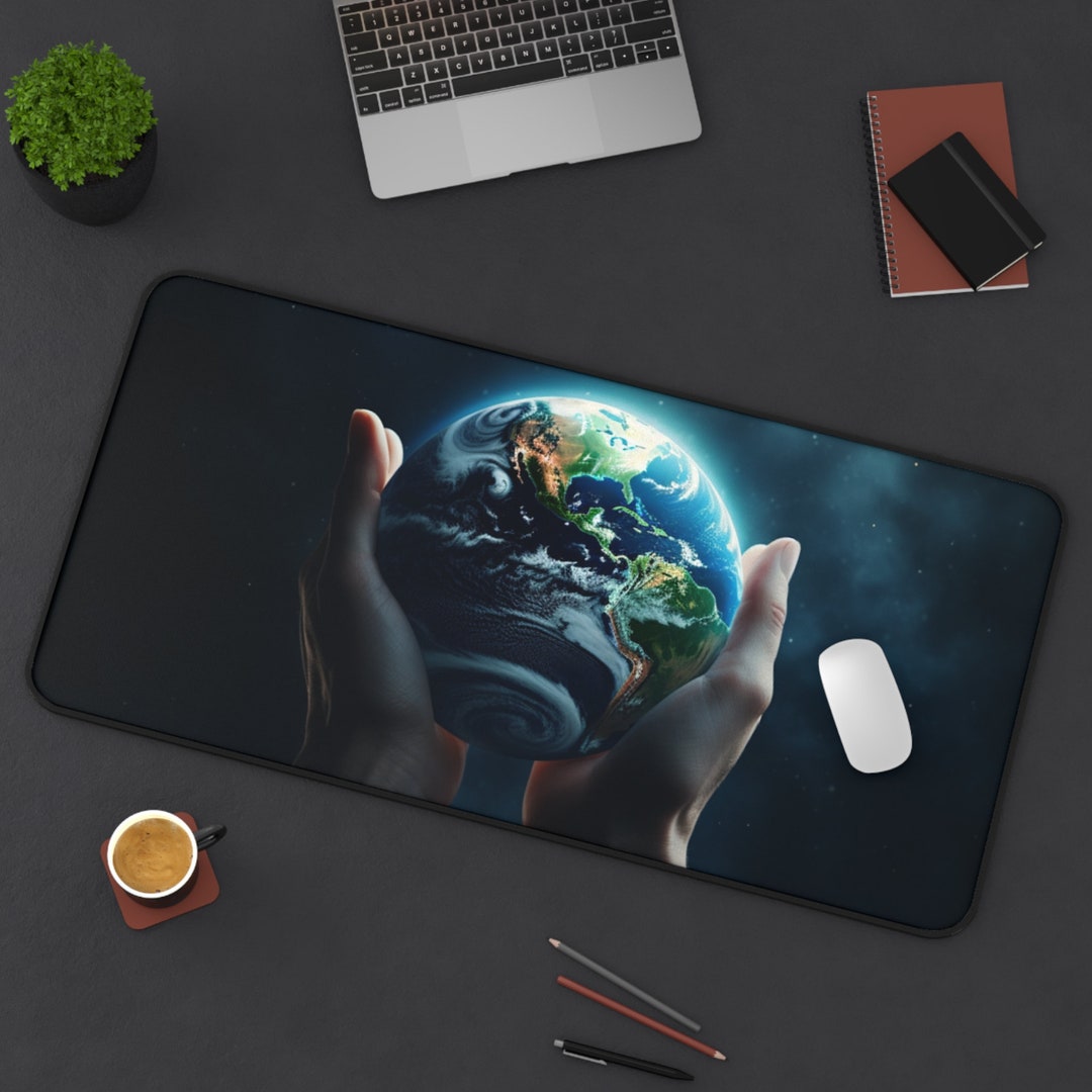 Change the World Earth Globe Desk Mat Mousepad Computer Gamer Gift - Etsy