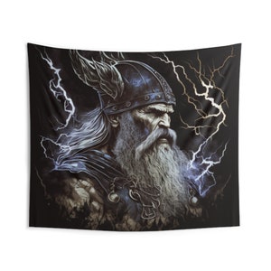 Odin Viking Mythology Norse Home Decor Wall Hanging Office Gym Indoor ...