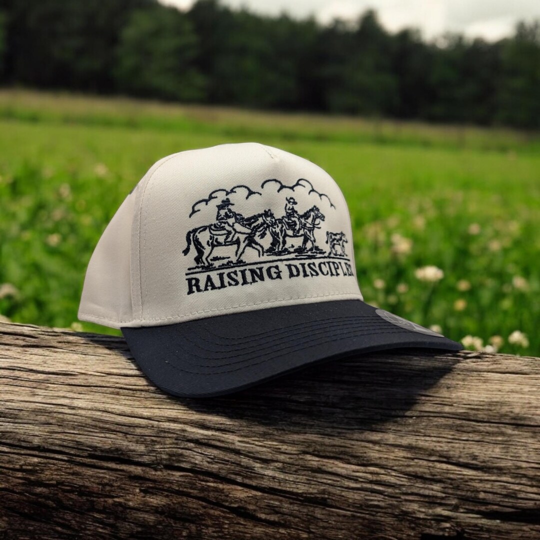 Trendy 2-tone Christian Trucker Hat- Raising Disciples - Etsy