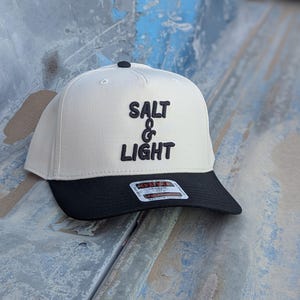 Salt & Light Christian Baseball Cap - Two-tone 3D Embroidered Hat - Etsy