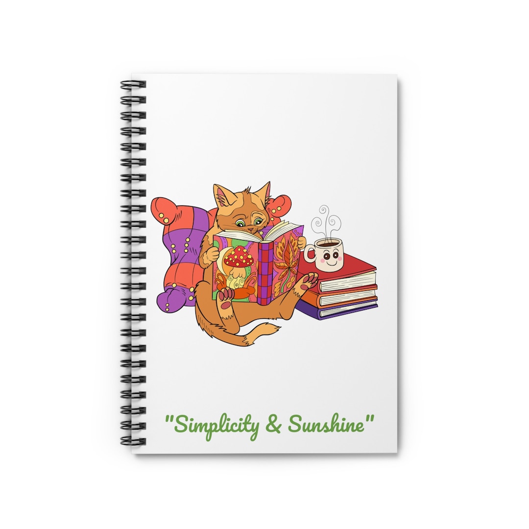 Cat Spiral Notebook Ruled Line - Etsy