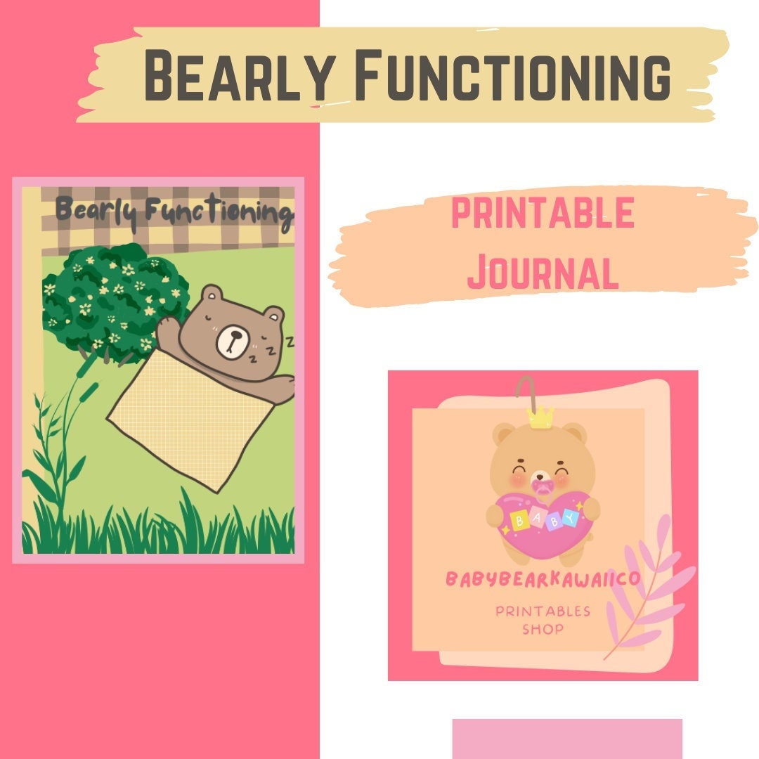 Kawaii Printable Journal, Cute Printable Journal, Journal, Kawaii ...