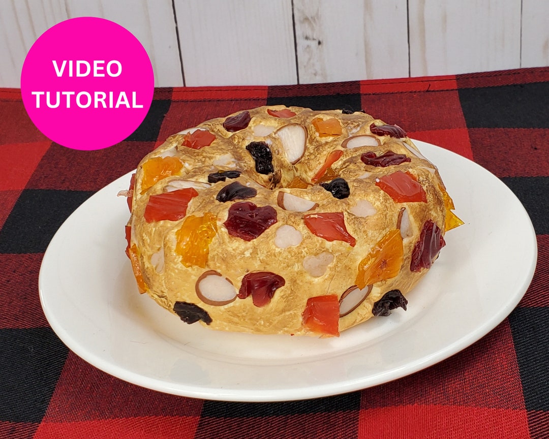 Fake Fruit Cake Tutorial, Christmas Fake Bake, How to Make A Faux ...