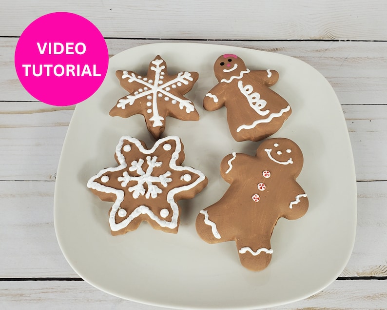 Fake Gingerbread Cookies Tutorial, Fake Bake Christmas Cookies Tutorial ...