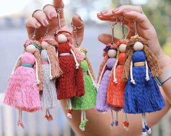 Macrame Doll Keychain - Etsy