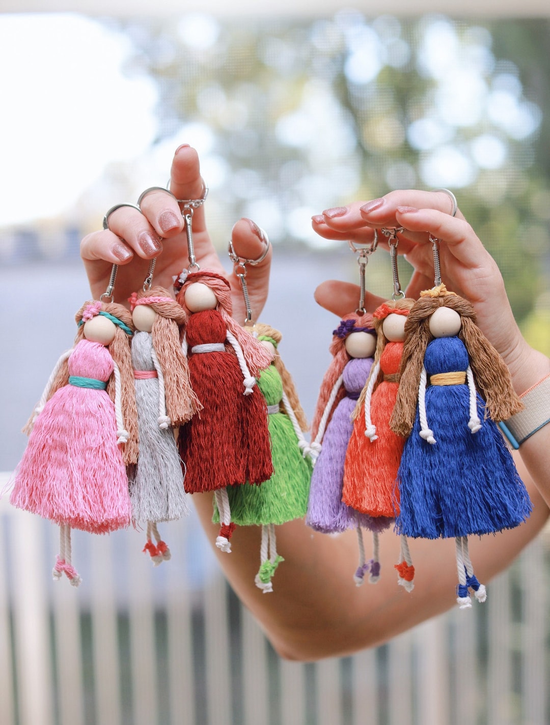 Macrame Doll, Macrame Keychain, Handmade Doll, Cute Keychain, Gift for ...