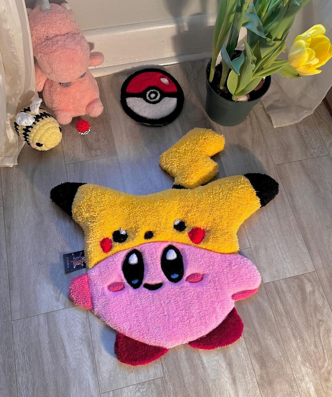 CUTE 3D PINK RUG // Custom Anime Rug // Gamer Rug // Aesthetic Home ...