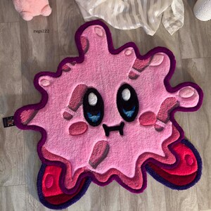 CUTE PINK RUG // Custom Anime Rug // Gamer Rug // Aesthetic Home Decor ...