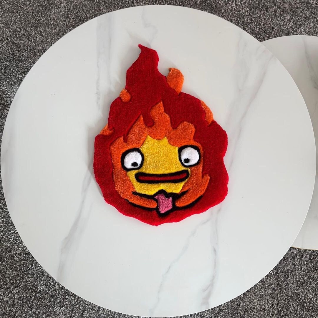 STUDIO ANIME FIRE Rug // Custom Anime Rug // Gamer Rug // Aesthetic ...