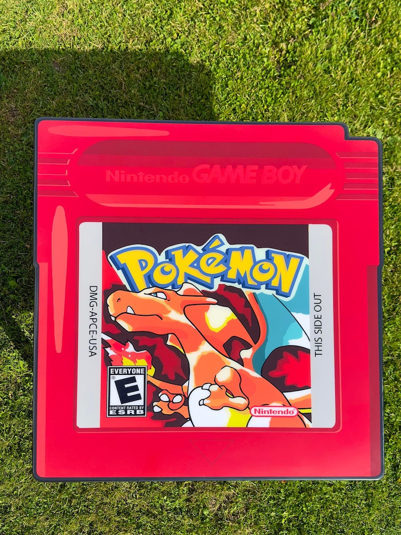 Red Game Cartridge Custom Epoxy Table // CUSTOM Anime Table // Gamer ...