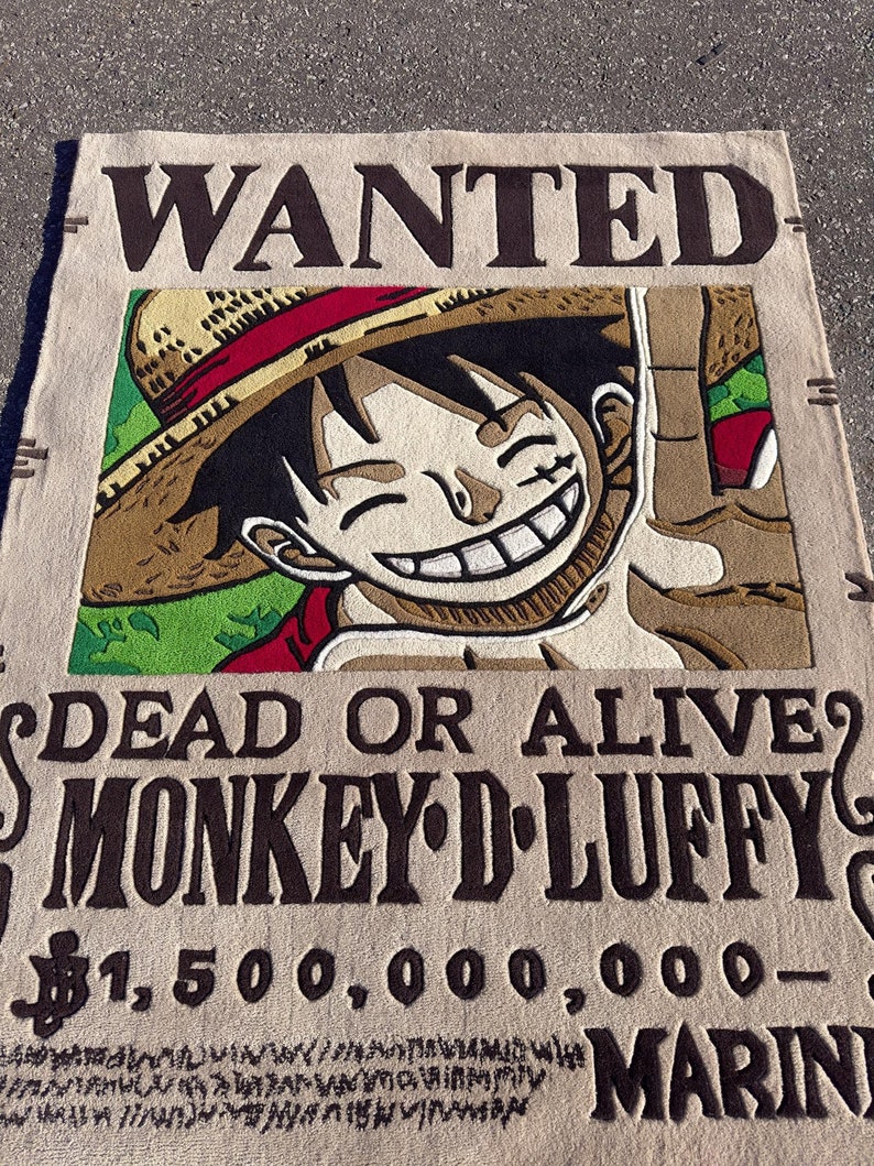 Anime Rug / WANTED MONKEY D LUFFY / Home Decor / One Piece - Etsy