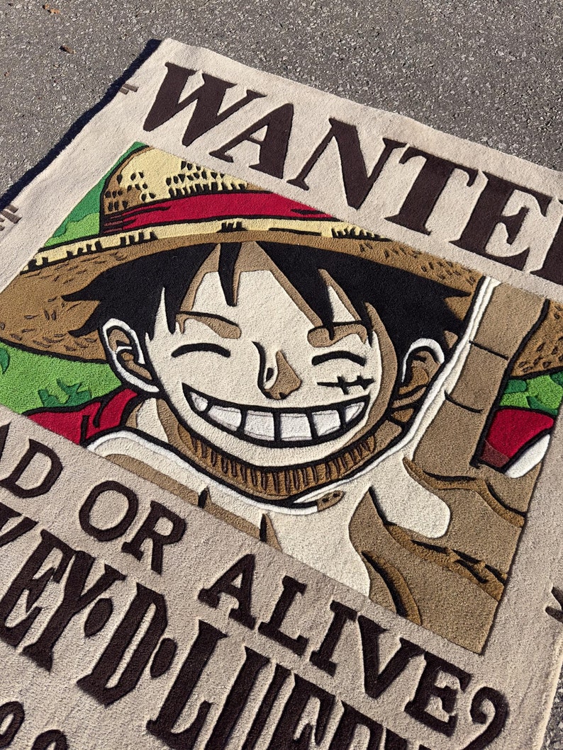 Anime Rug / WANTED MONKEY D LUFFY / Home Decor / One Piece - Etsy