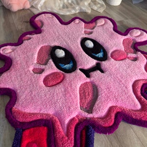 CUTE PINK RUG // Custom Anime Rug // Gamer Rug // Aesthetic Home Decor ...