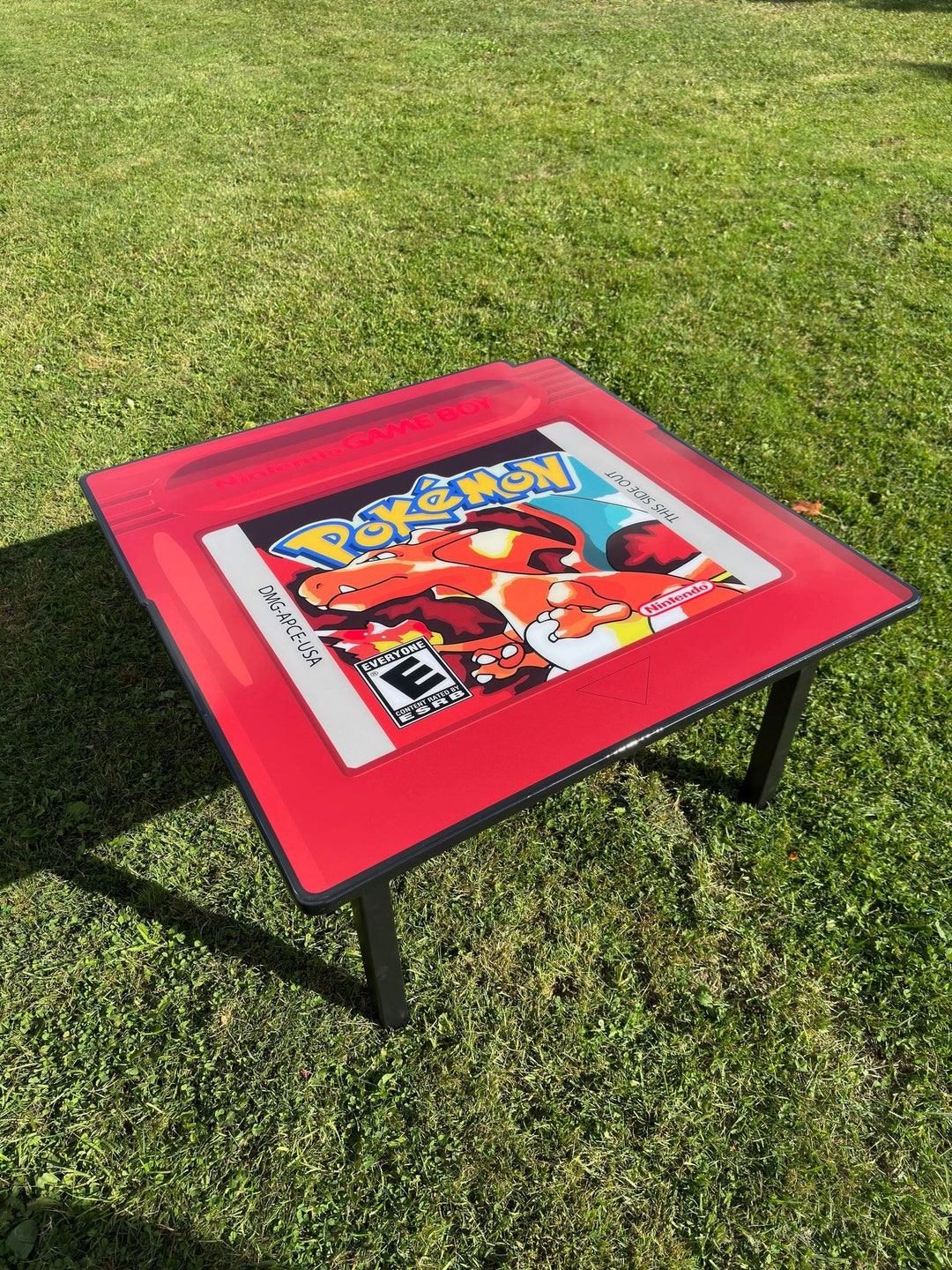 Red Game Cartridge Custom Epoxy Table // CUSTOM Anime Table // Gamer ...