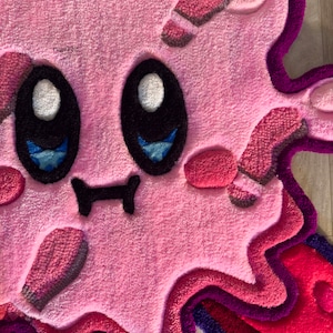 CUTE PINK RUG // Custom Anime Rug // Gamer Rug // Aesthetic Home Decor ...