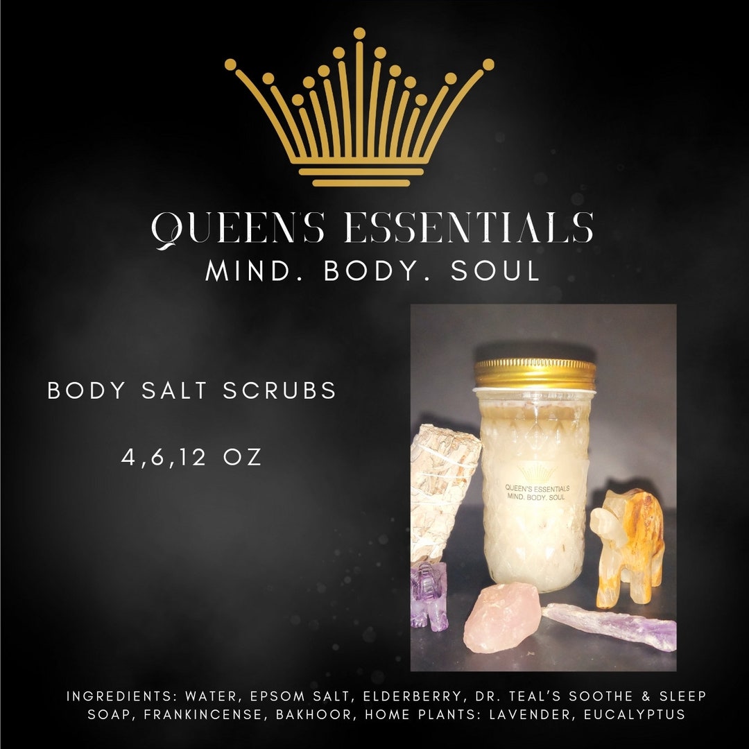Queen's Essentials Bath Salt Scrub | 12 Oz - Etsy