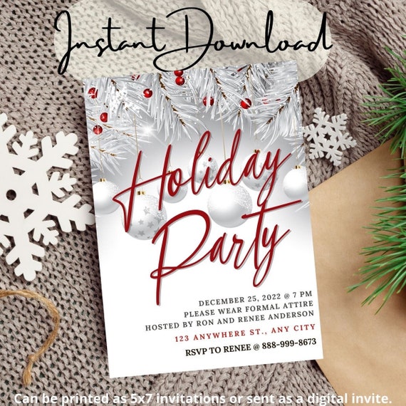 Formal Holiday Invitation Backgrounds Christmas Formal Party