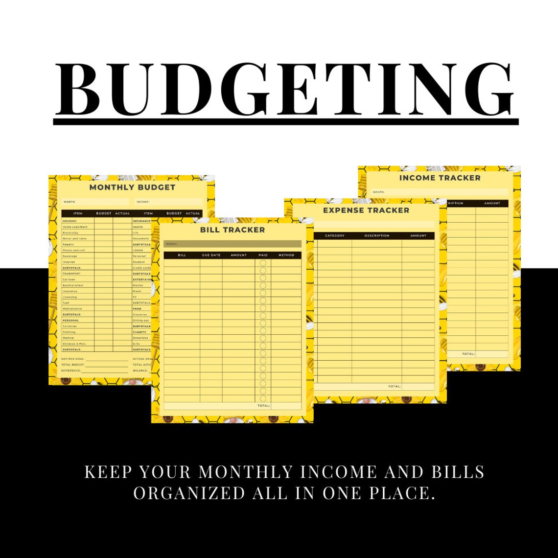 Busy Bee Digital or Printable Planner - Instant Download - 36 Fully ...