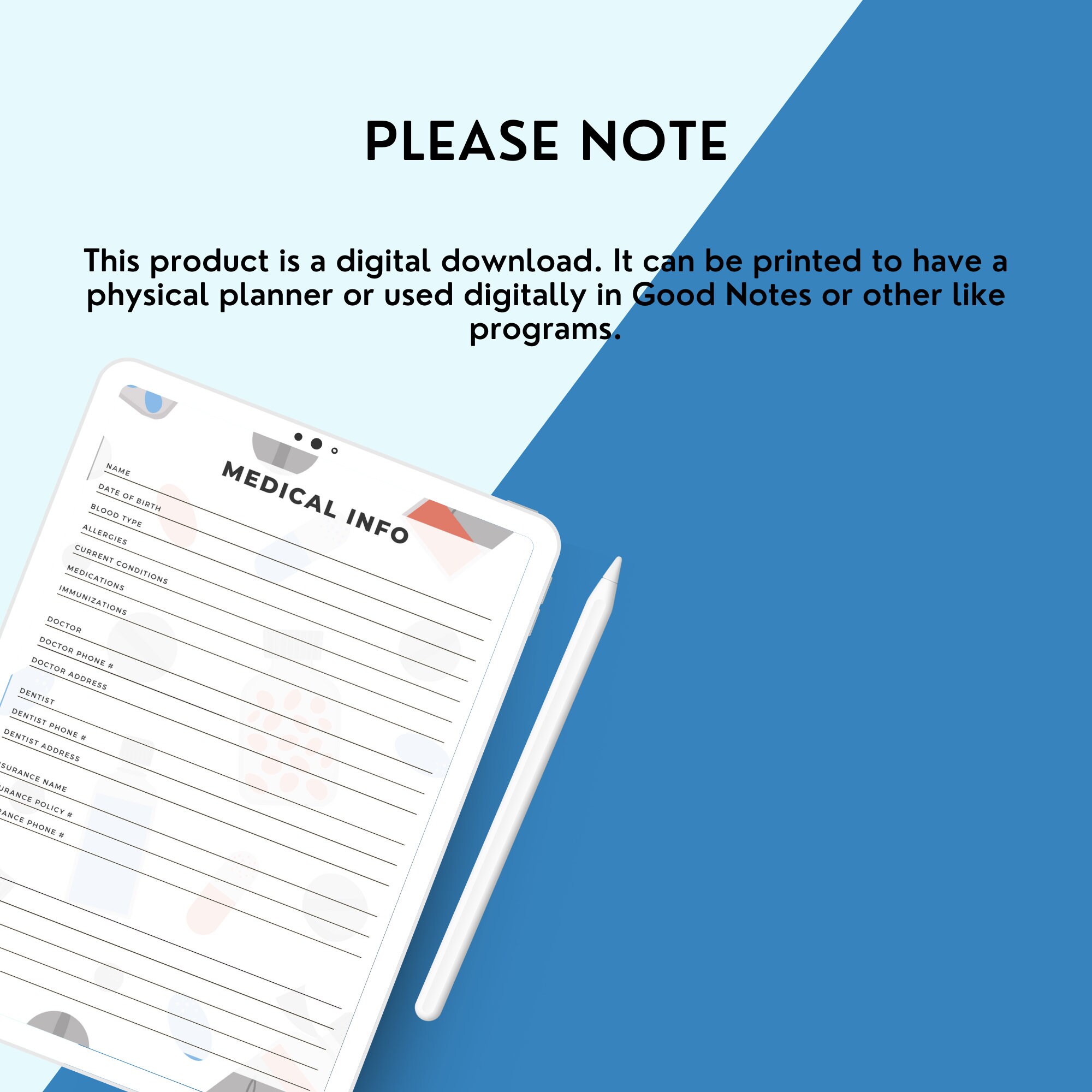 Pharmacy Tech Life Digital or Printable Planner Instant Download 36 ...