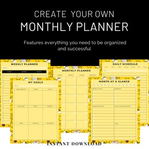 Busy Bee Digital or Printable Planner - Instant Download - 36 Fully ...