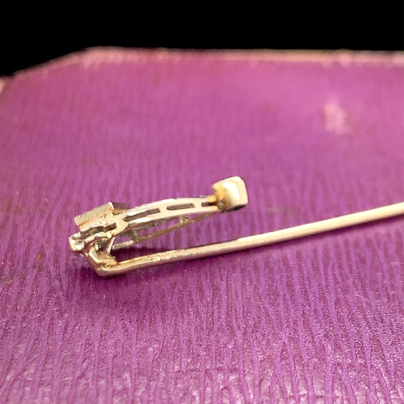 Vintage Art Deco Sapphire and Diamond Stick Pin - Etsy