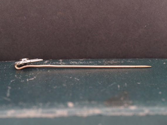 1920 Art Deco Diamond Pear Shape Pin Gem