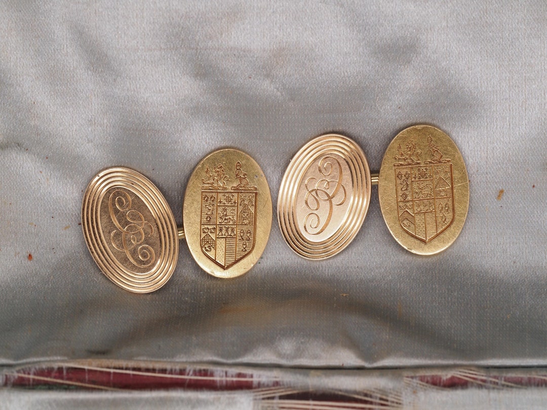 1920s 14K Yellow Gold Royal Shield Tiffany & Co Cufflinks - Vhk#122a - Etsy