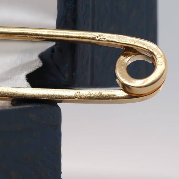 Vintage 1960s Cartier 18k Yellow Gold Safety Pin With… - Gem