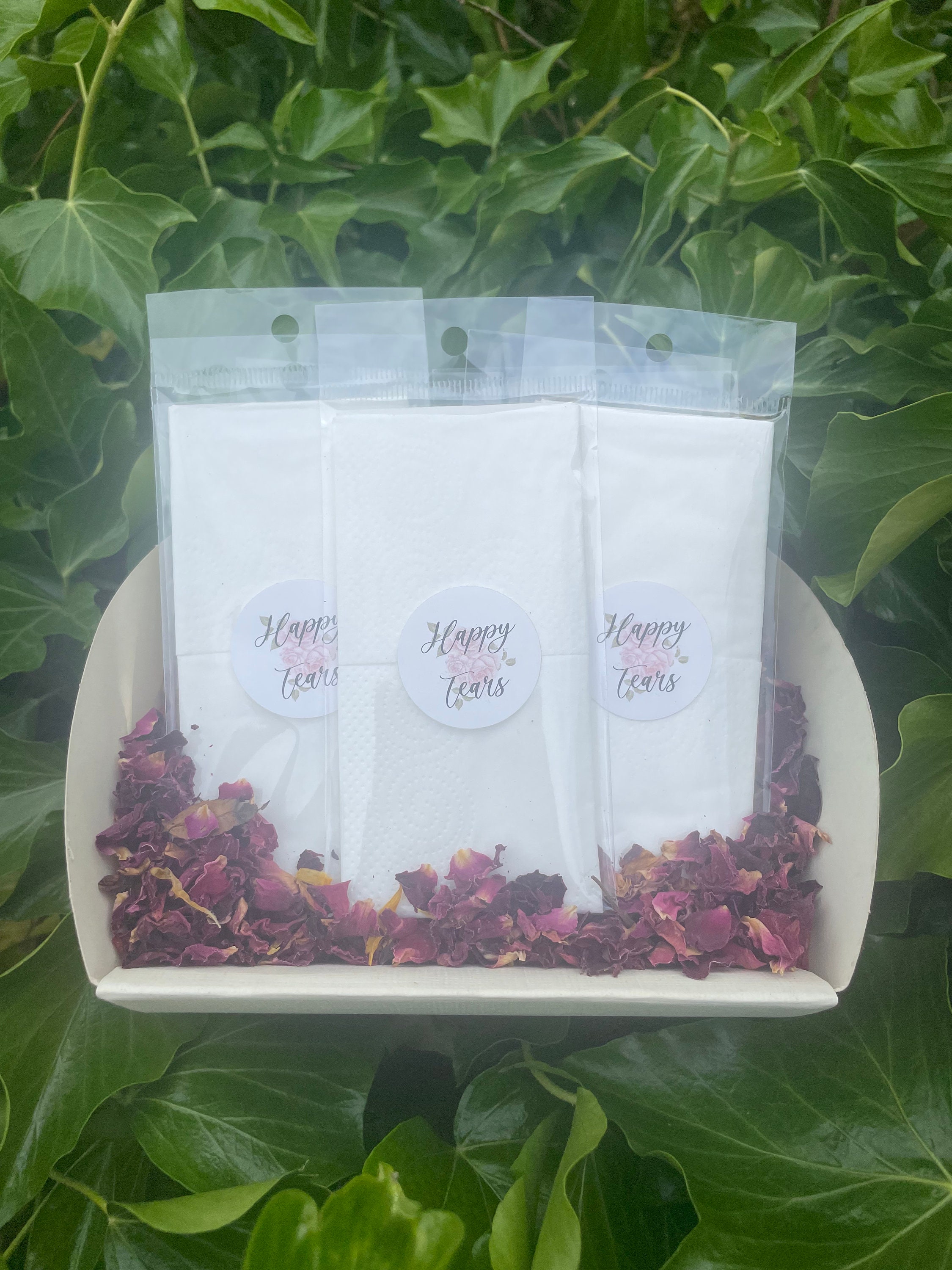 50 Packets of Happy Tears Wedding Tissue Favours. DIY KIT - You Fill ...