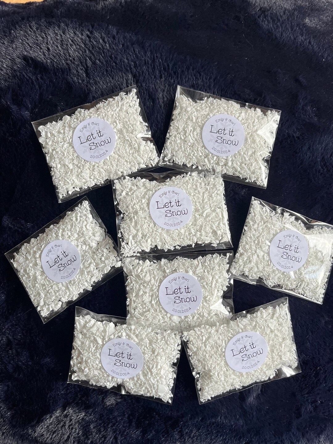 48 Let It Snow PERSONALIZED Wedding Confetti Throws • DIY Kit - You ...