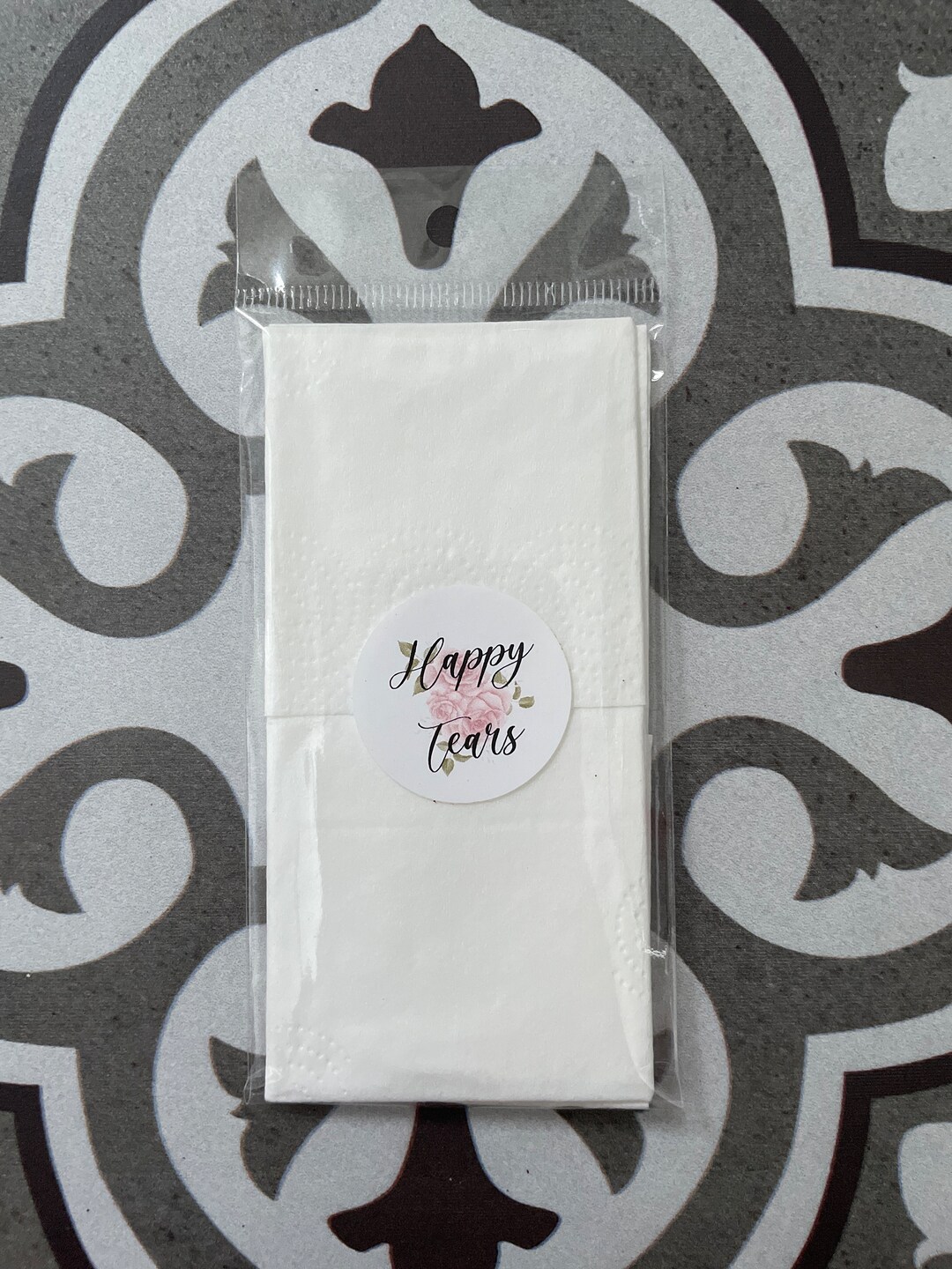 50 Packets of Happy Tears Wedding Tissue Favours. DIY KIT - You Fill ...