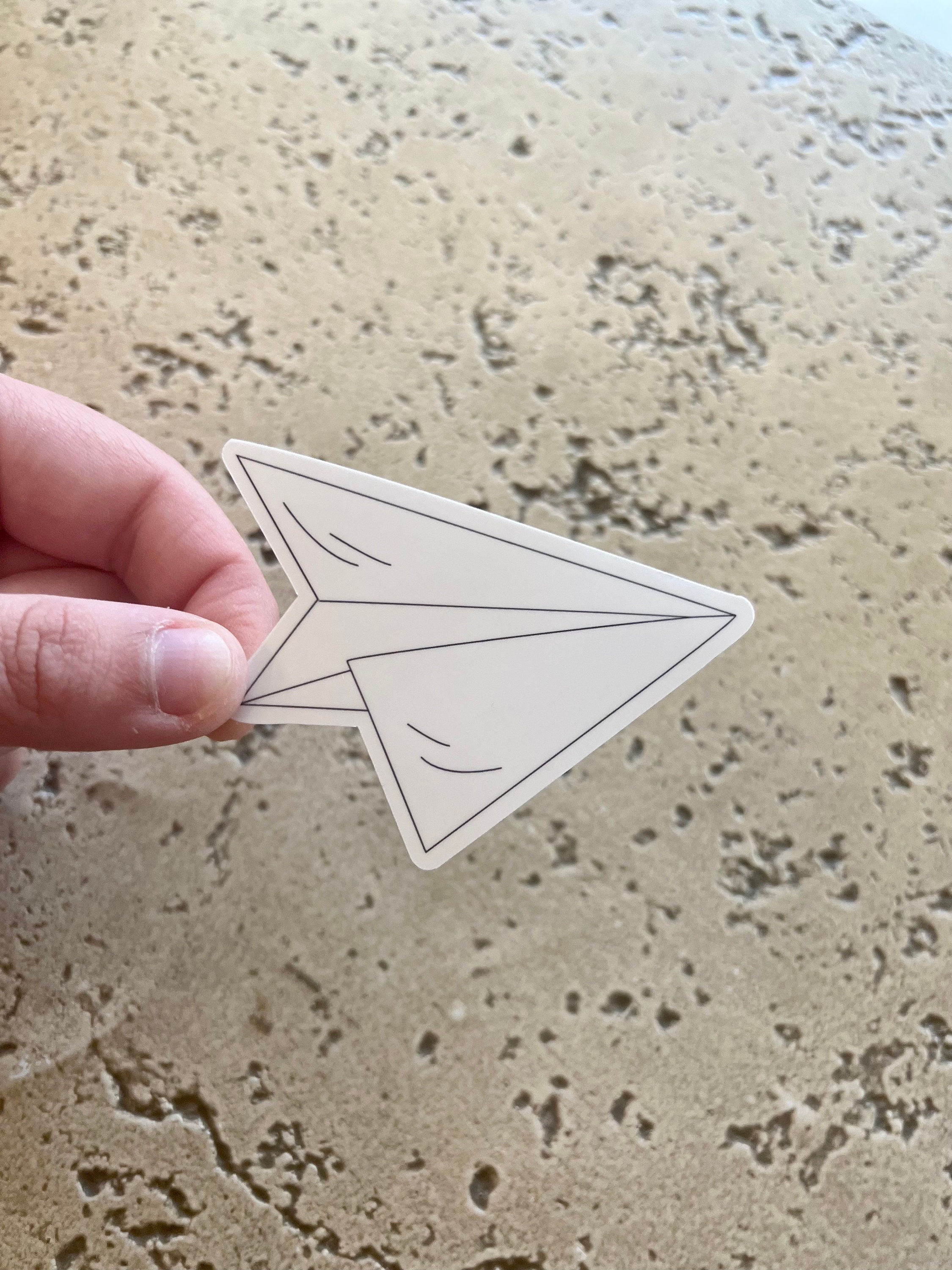 Paper Airplane Sticker Waterproof Glossy Sticker - Etsy