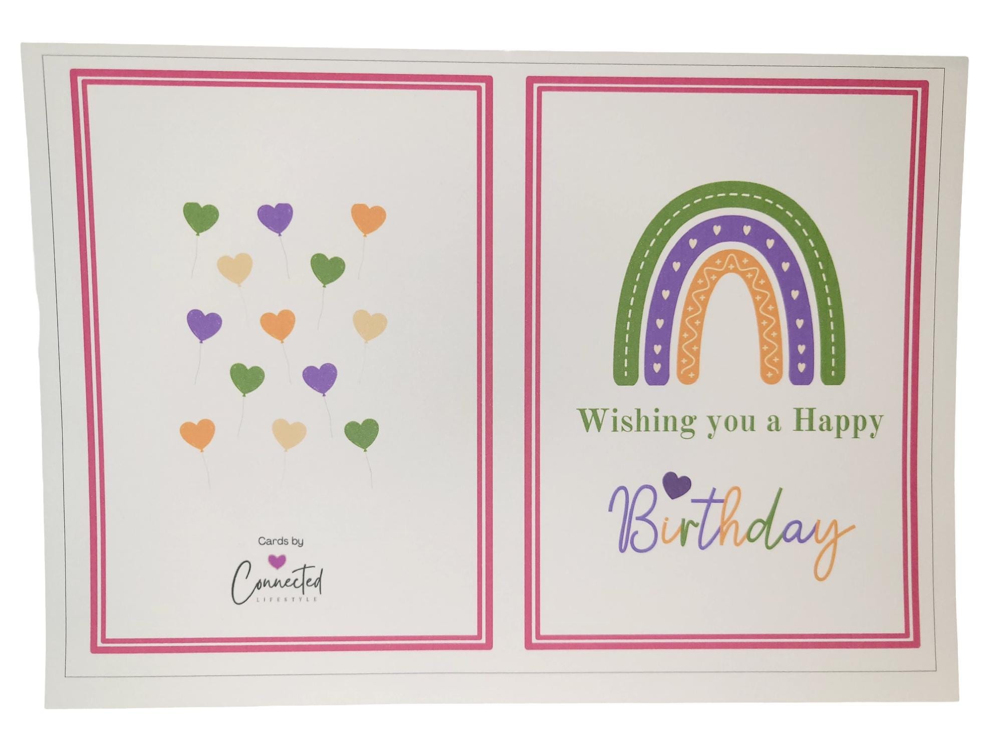 Rainbow Birthday. Printable Birthday Card - Etsy UK