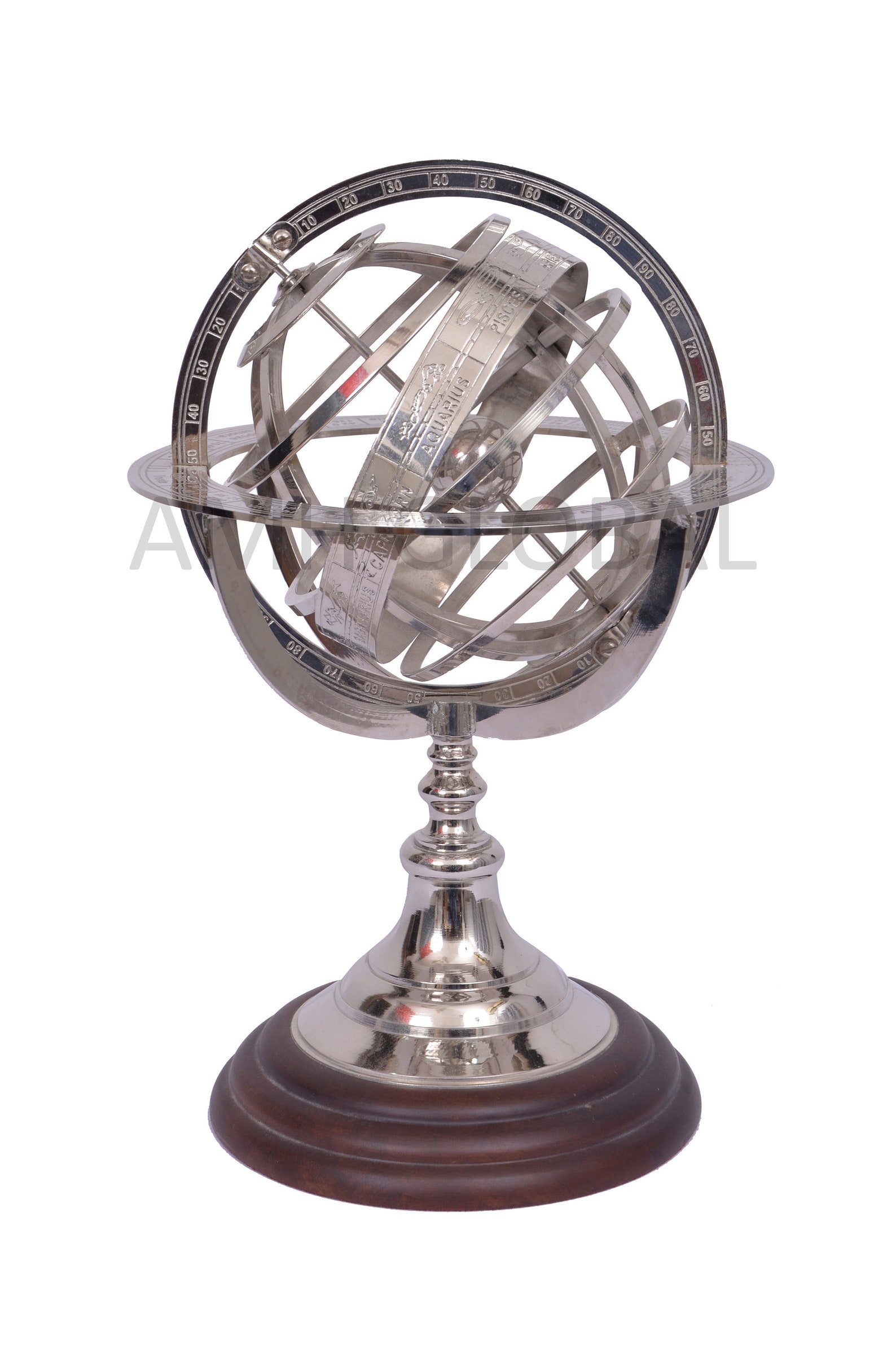 Nautical Brass Astrolabe Sun Signs Sphere | Brass Finish Armillary ...